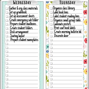 Printable Summer Bloom Teacher To-do Lists | Daily to Do List - Etsy