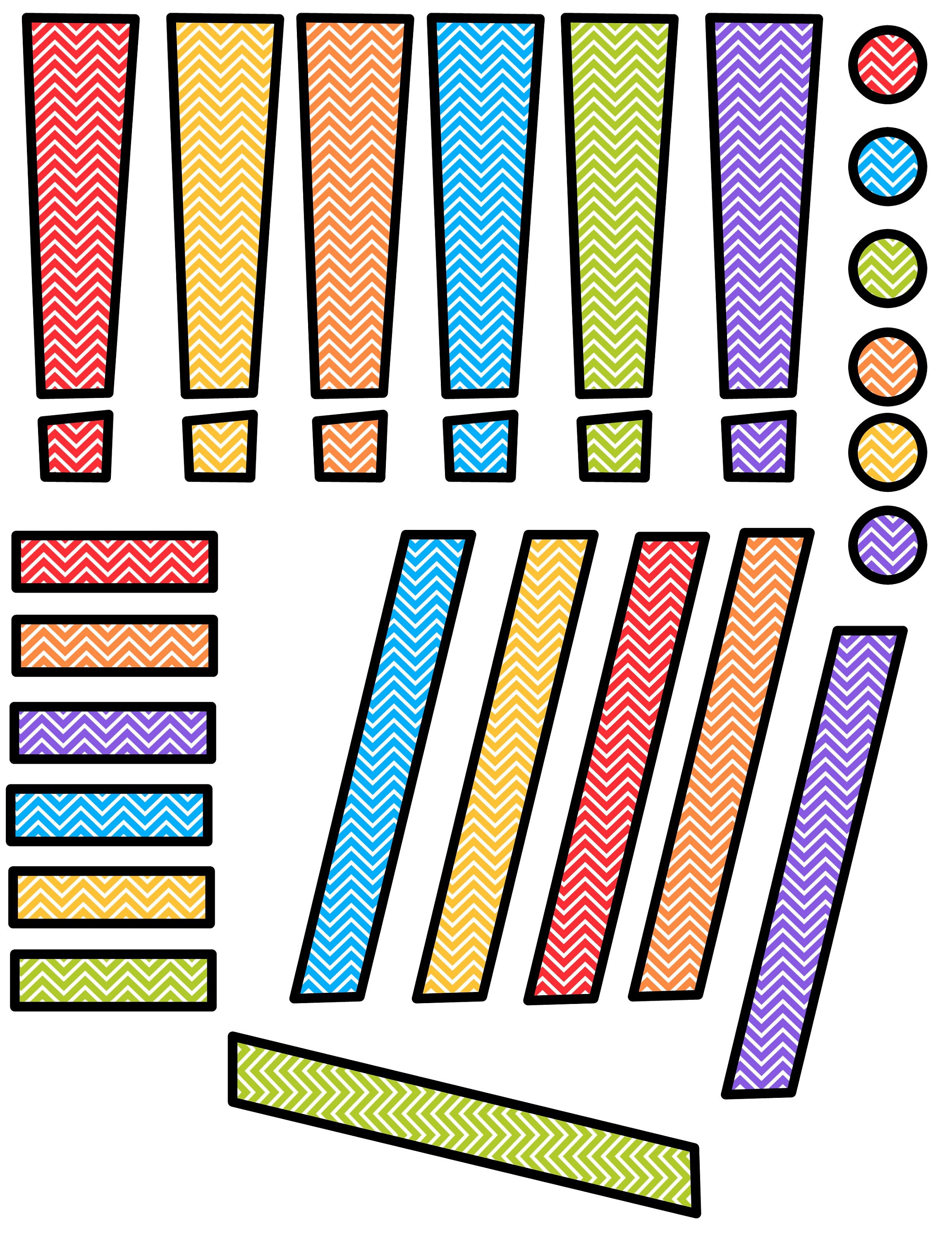 Chevron Bulletin Board Letters 4 Classroom Cut Out Letters Colorful ...