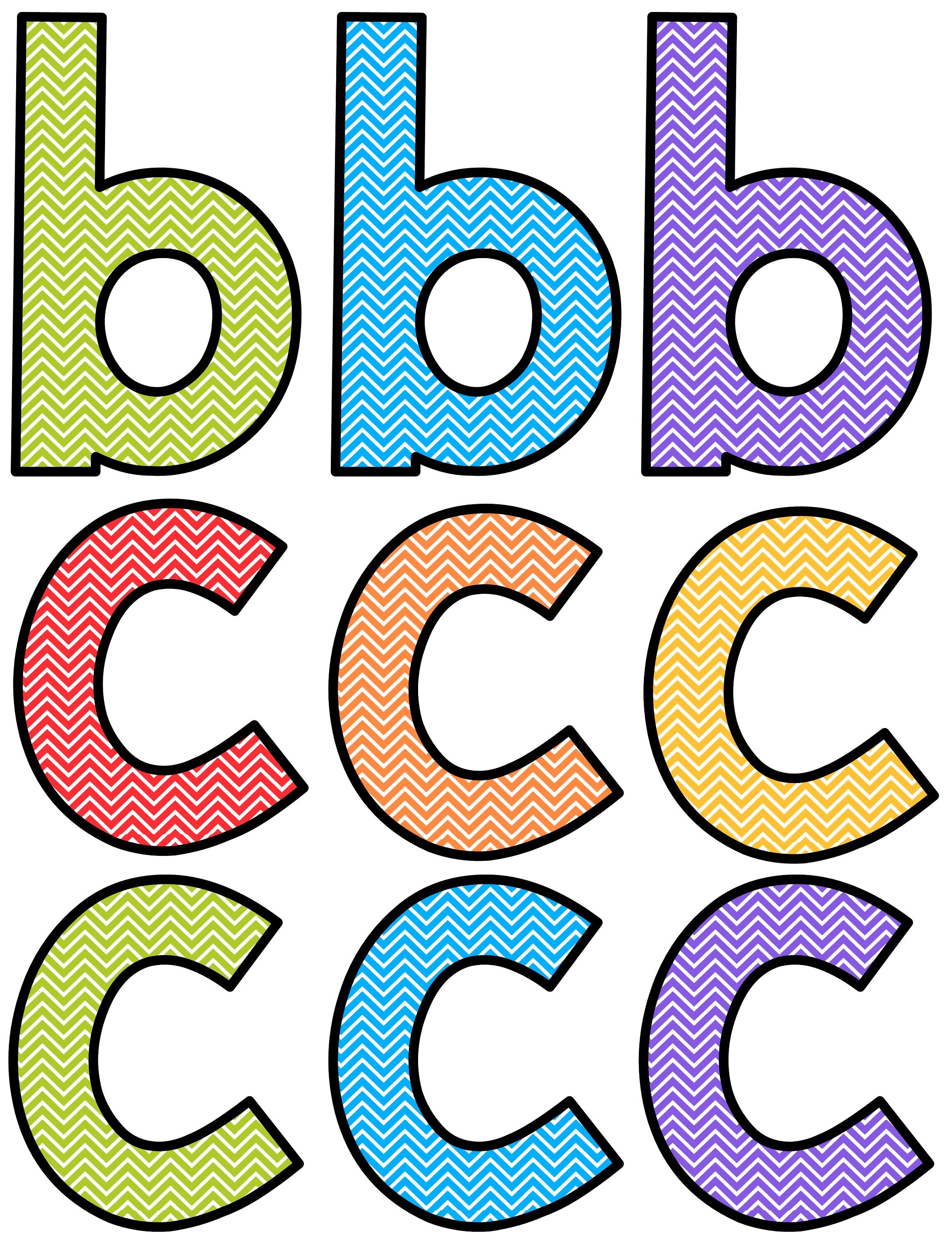 Chevron Bulletin Board Letters 4 Classroom Cut Out Letters Colorful ...