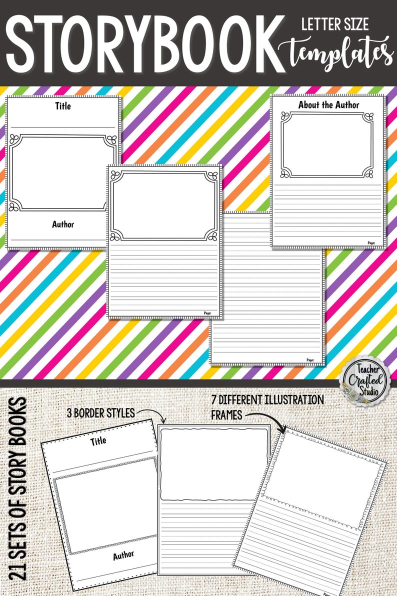 Printable Storybook Templates for Kids | Primary Writing Pages With ...