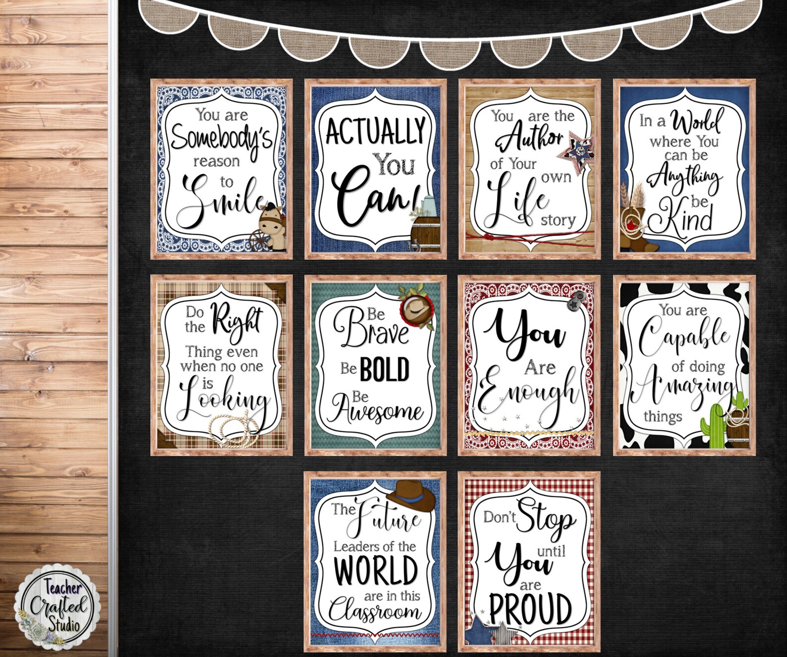 Western Theme Printable Inspirational Posters | Downloadable Cowboy ...