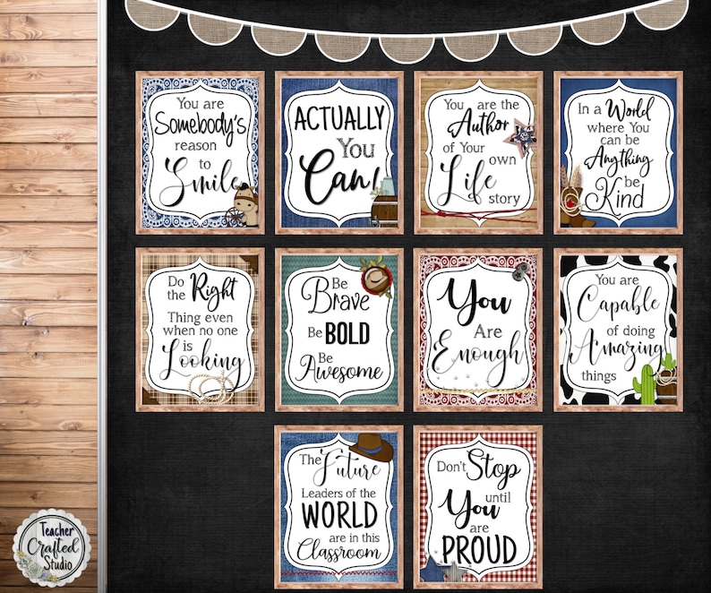 Western Theme Printable Inspirational Posters | Downloadable Cowboy ...