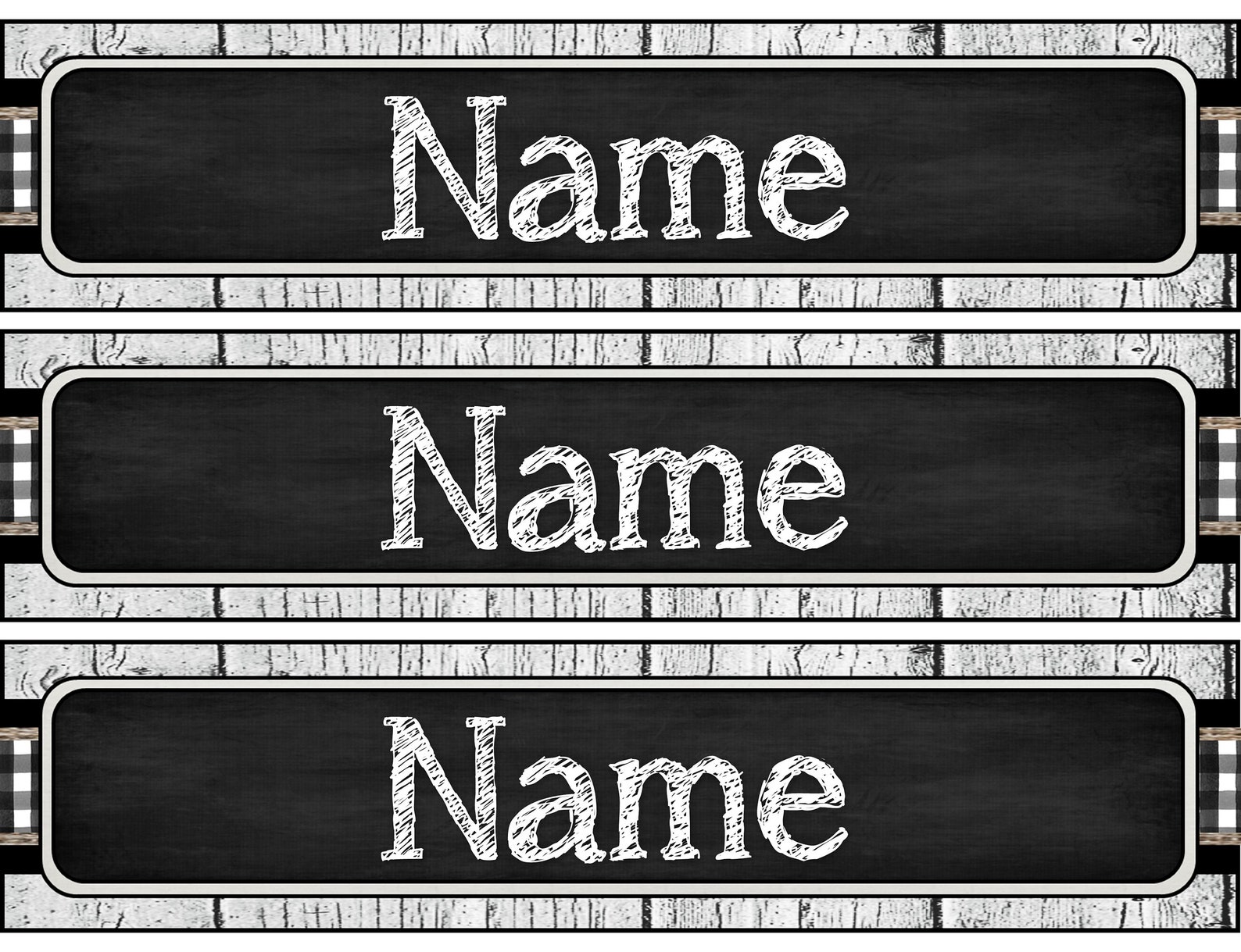 Printable Rustic Farmhouse Desktop Nameplates Wall Labels - Etsy