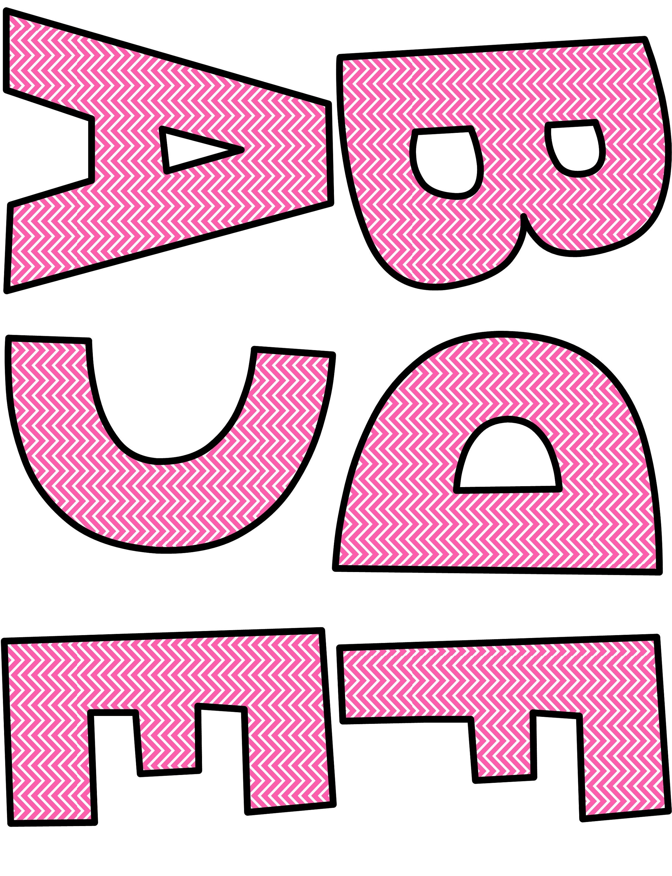 Chevron Bulletin Board Letters | 4" Classroom Cut Out Letters ...