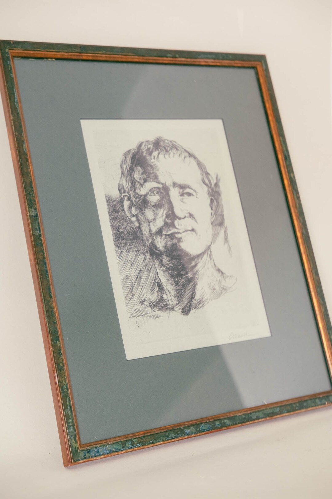 Framed Drawing of Roman Emperor Julius Caesar - Etsy