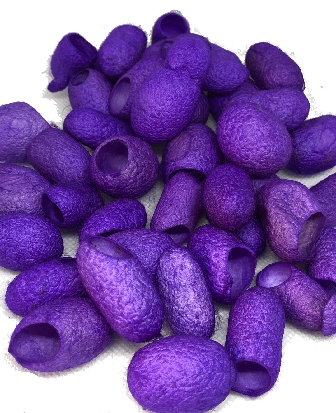 Lavender Color 30 Hand Dyed Silk Cocoons Silk Cut Cocoons - Etsy
