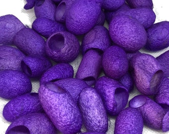 Green Color 30 Hand Dyed Silk Cocoons Silk Cut Cocoons | Etsy