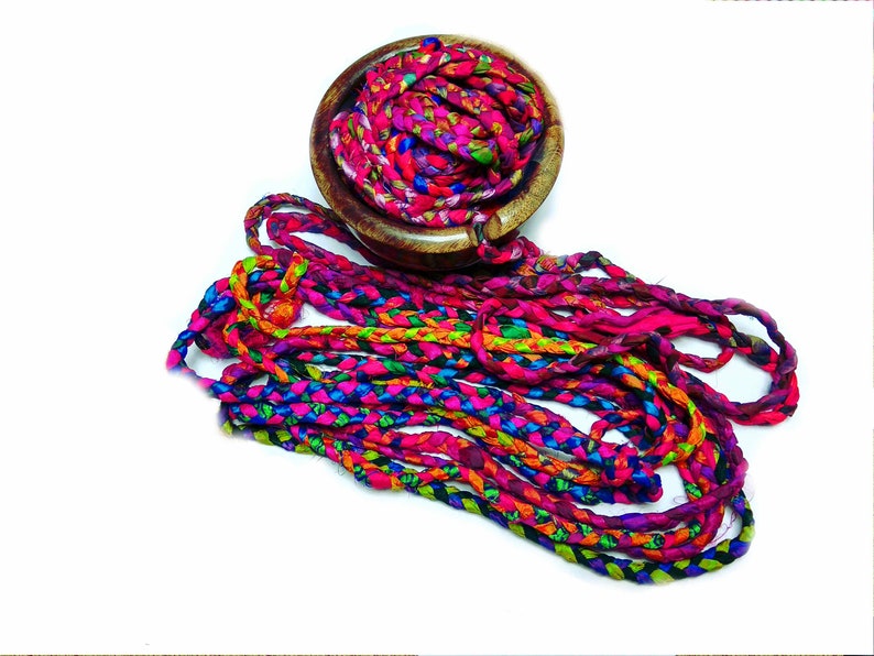 Silk Cord Braided Sari Silk Ribbon Cording 3 Ply Silk Braid - Etsy