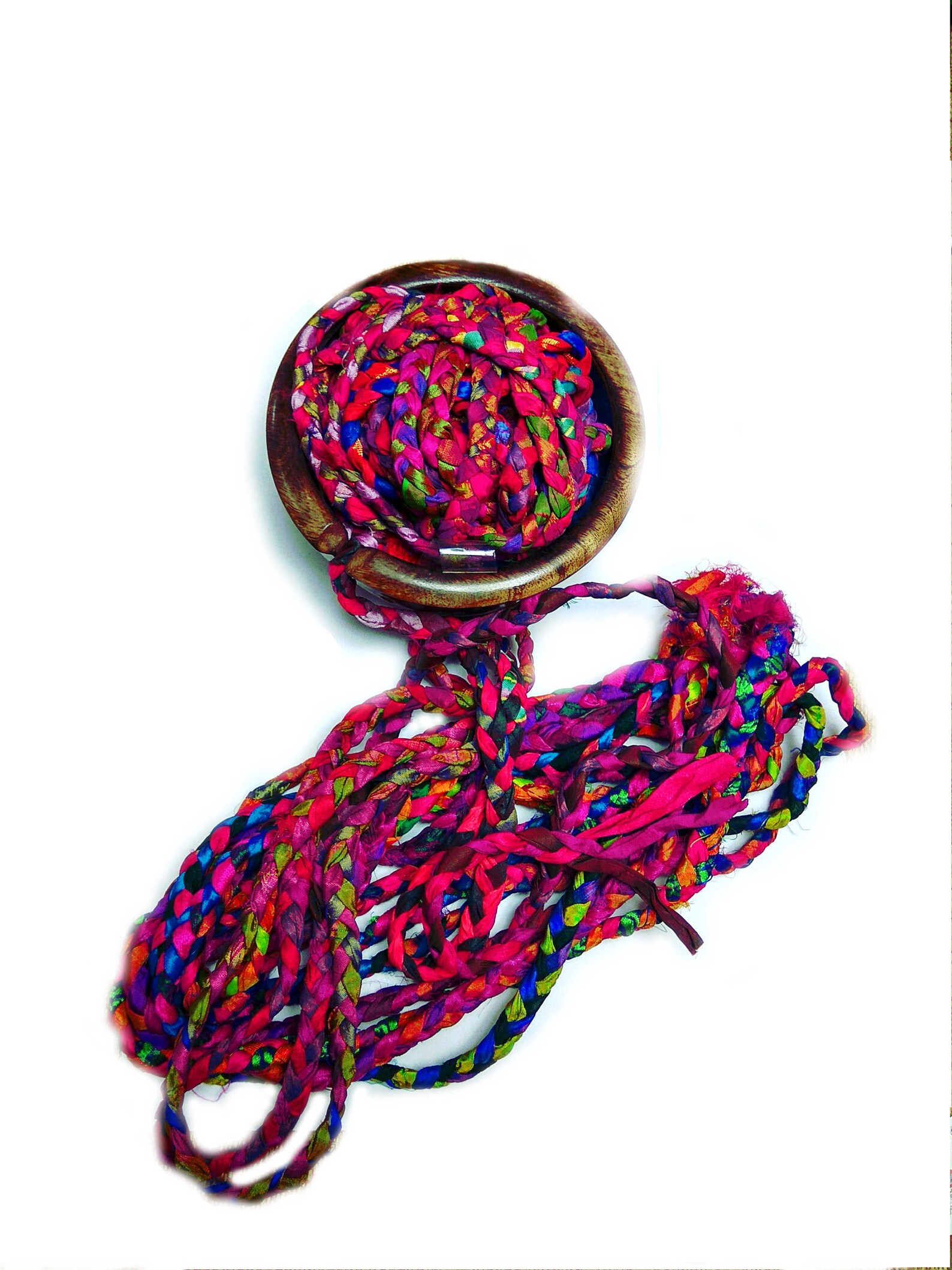 Silk Cord Braided Sari Silk Ribbon Cording 3 Ply Silk Braid | Etsy