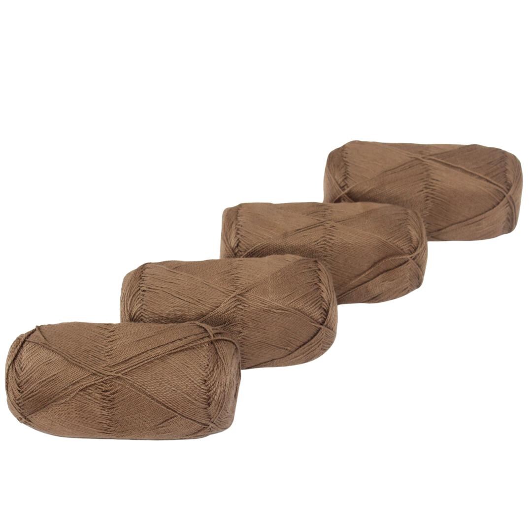 Mercerized Cotton Crochet Yarn: Knitsilk Cottonmuse, Brown 4x75g (382 ...