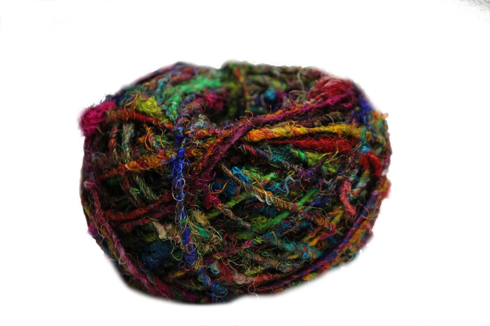 Recycled Sari Silk Yarn Multicolor 100 Grams - Etsy