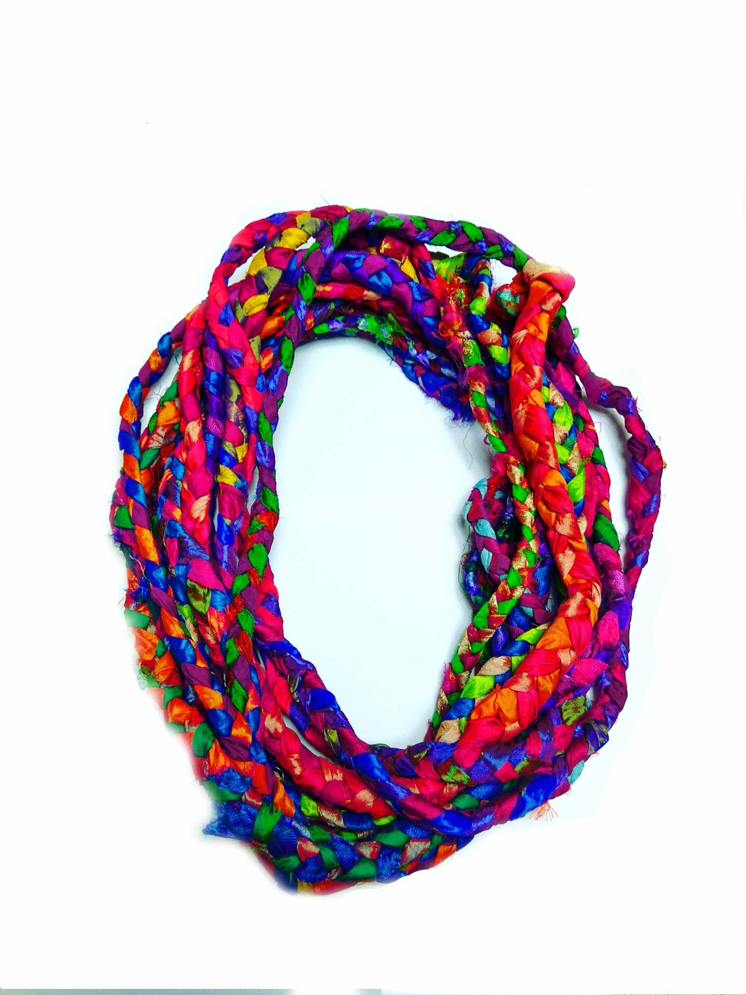 Silk Cord Braided Sari Silk Ribbon Cording 3 Ply Silk Braid - Etsy