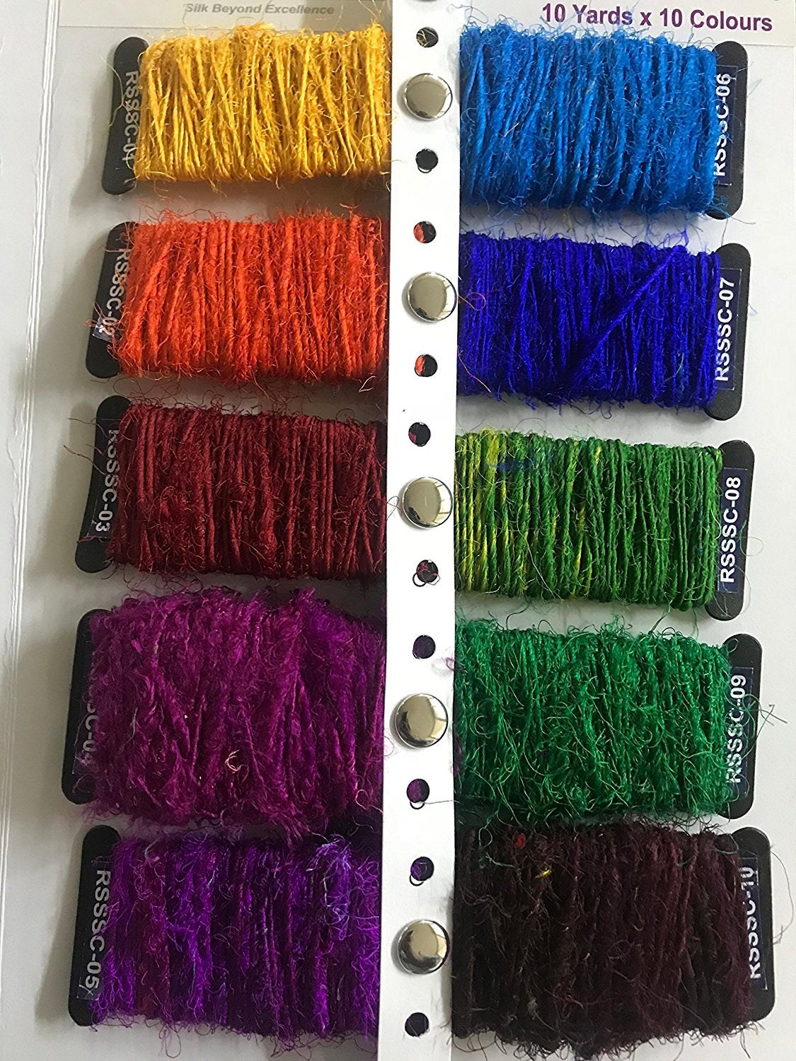 Knitsilk Mini Silk Yarn Pack of 10 Recycled Sari Silk Yarn | Etsy