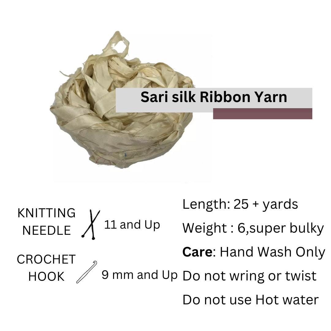 Pearly Purple Sari Silk Ribbon Yarn: Super Bulky, 25+ Yards - Etsy