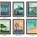 United States Travel Poster Set of 3 Prints Minimalist Landscape Wall ...