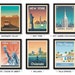 United States Travel Poster Set of 3 Prints Minimalist Landscape Wall ...