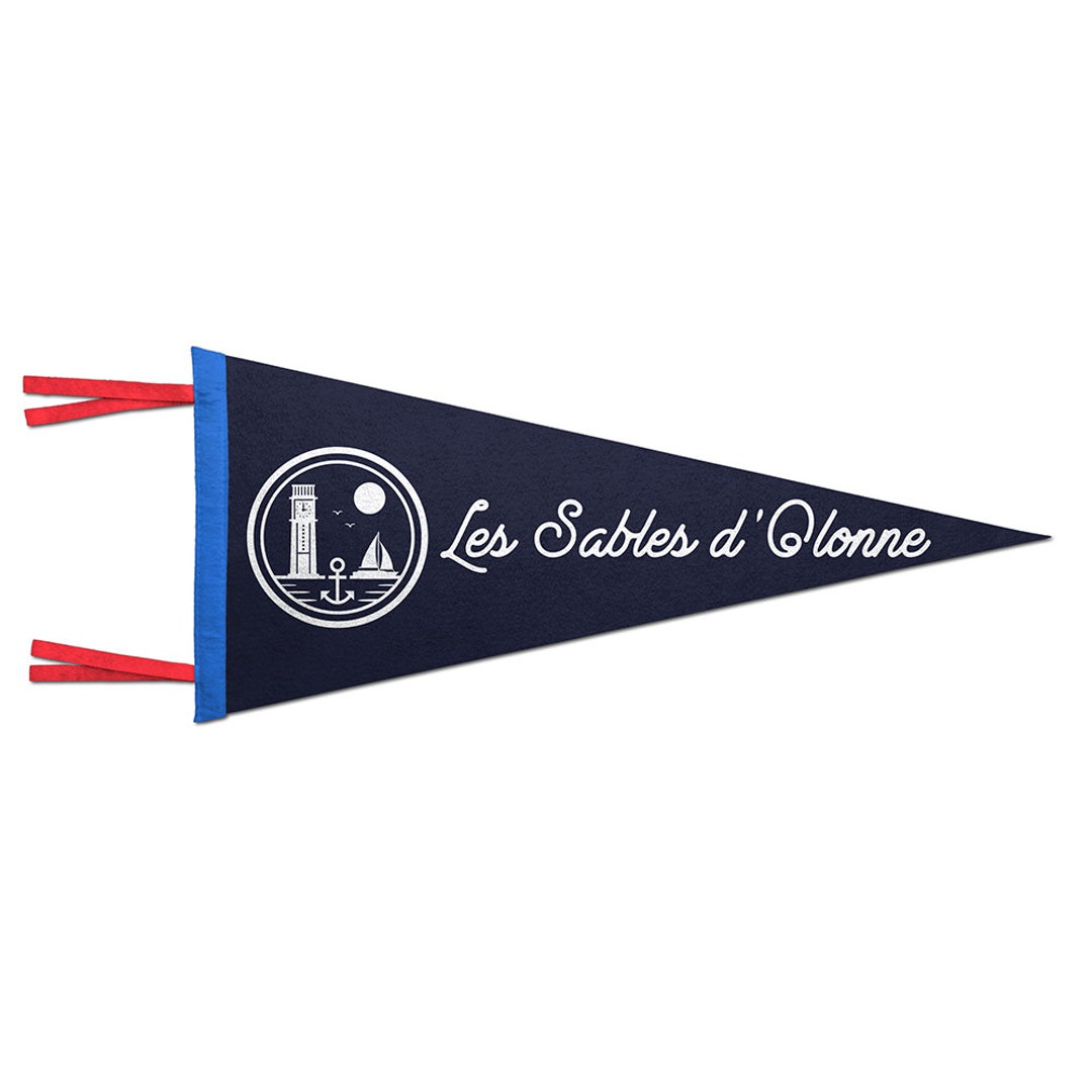 Les Sable D'olonne Beach Felt Pennant Coastal Felt Pennant Flag Banner ...