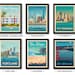 United States Travel Poster Set of 3 Prints Minimalist Landscape Wall ...