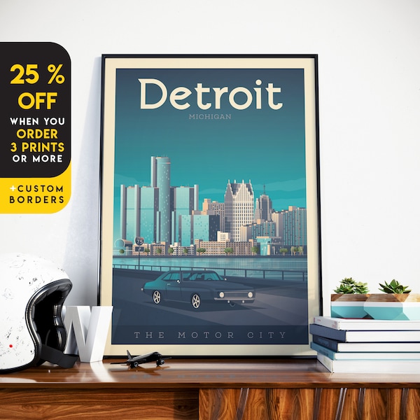 Detroit Poster - Etsy