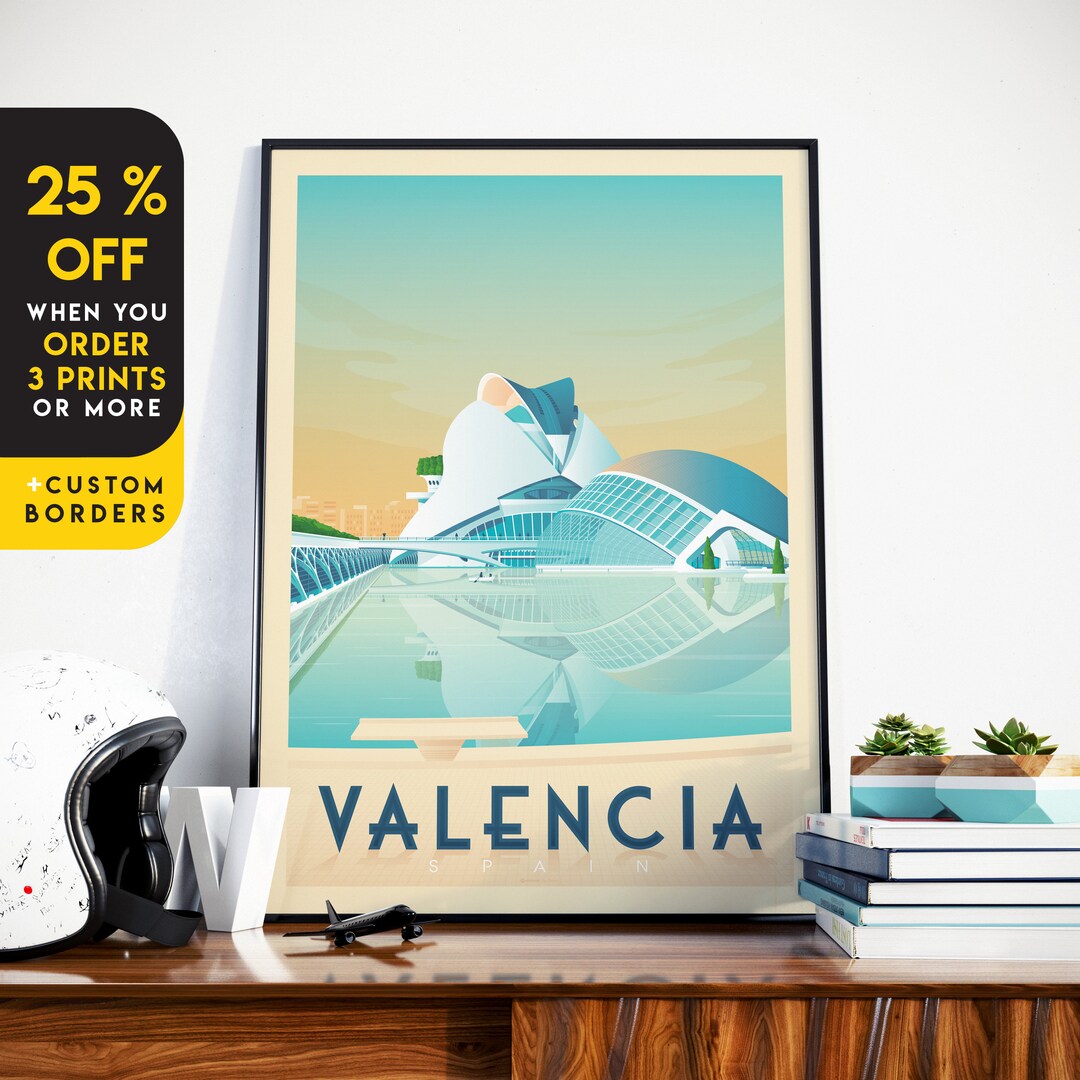Valencia Print, Spain Wall Art, Valencia, Valencia Poster, Valencia Art ...