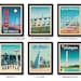 United States Travel Poster Set of 3 Prints Minimalist Landscape Wall ...