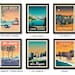 United States Travel Poster Set of 3 Prints Minimalist Landscape Wall ...