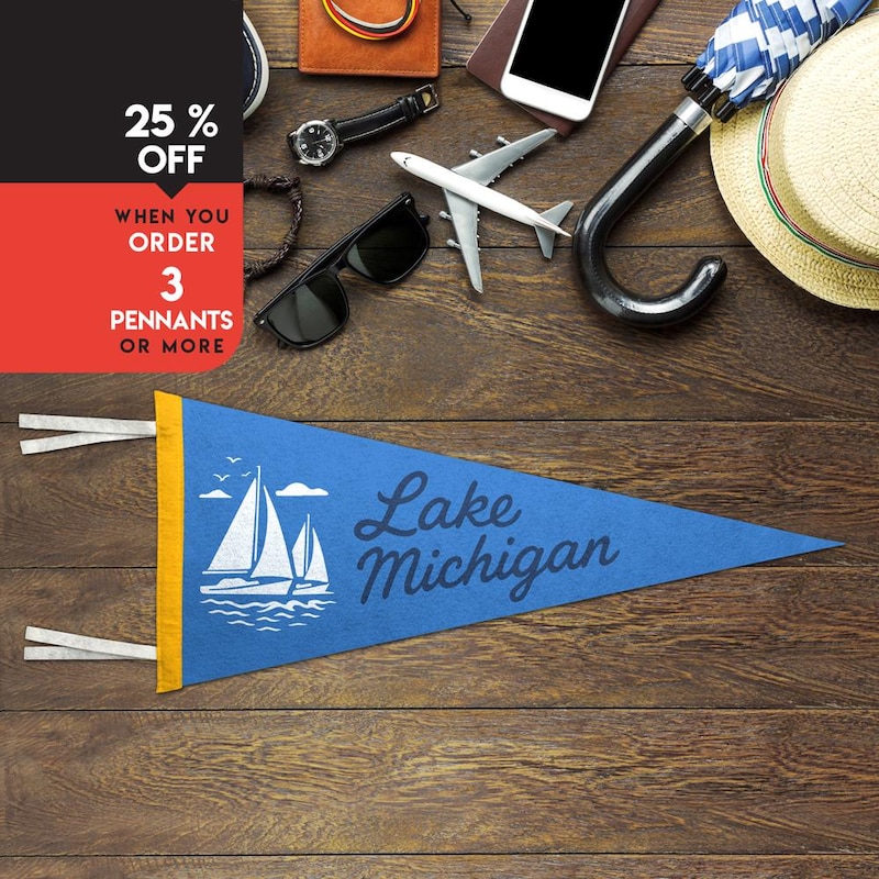 Michigan Felt Pennants - Etsy
