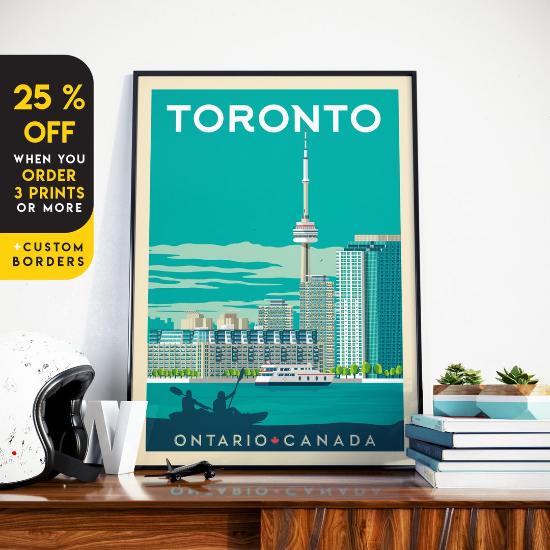 Toronto Print, Ontario Print, CN Tower, City Skyline, Canada Print ...