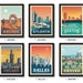 United States Travel Poster Set of 3 Prints Minimalist Landscape Wall ...