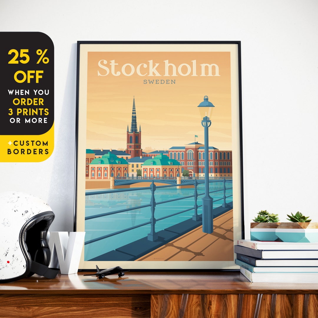 Stockholm Print Stockholm Home Décor Sweden Art Print Stockholm Wall ...