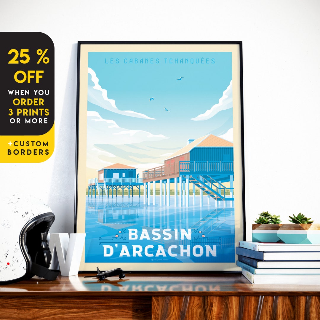 Arcachon Travel Print Wall Art Arcachon Wall Hanging Home Décor ...