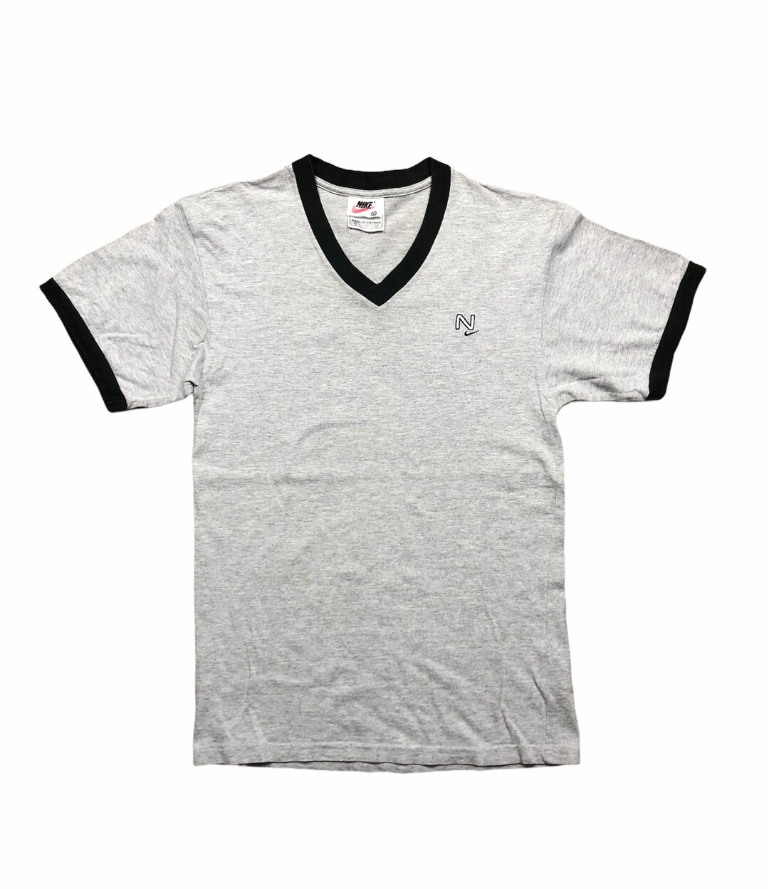 Vintage Nike Small Swoosh V-neck Ringer T-shirt - Etsy