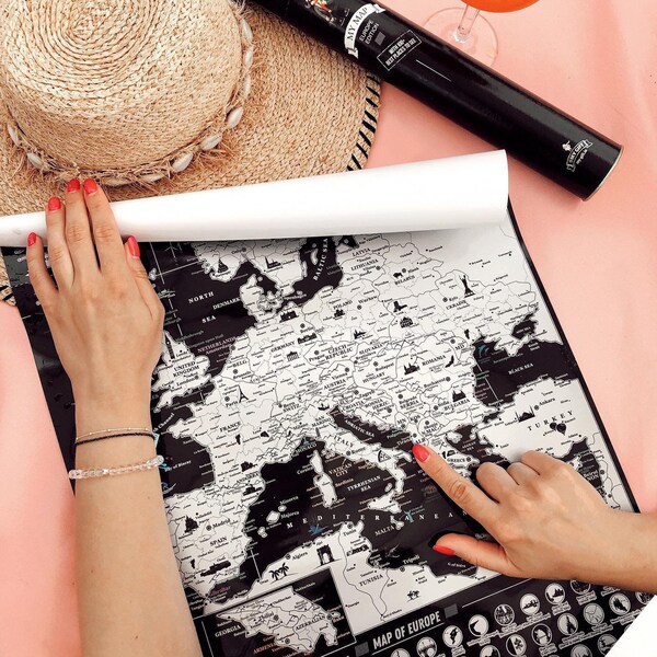 Scratch Map of Europe - Etsy