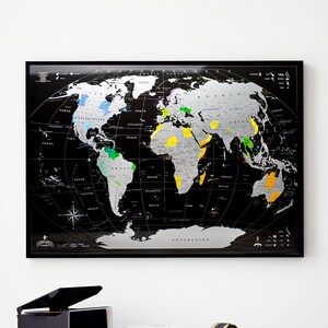 Scratch World Map Large Scratch off Map Scratchable Map, Travel Map ...