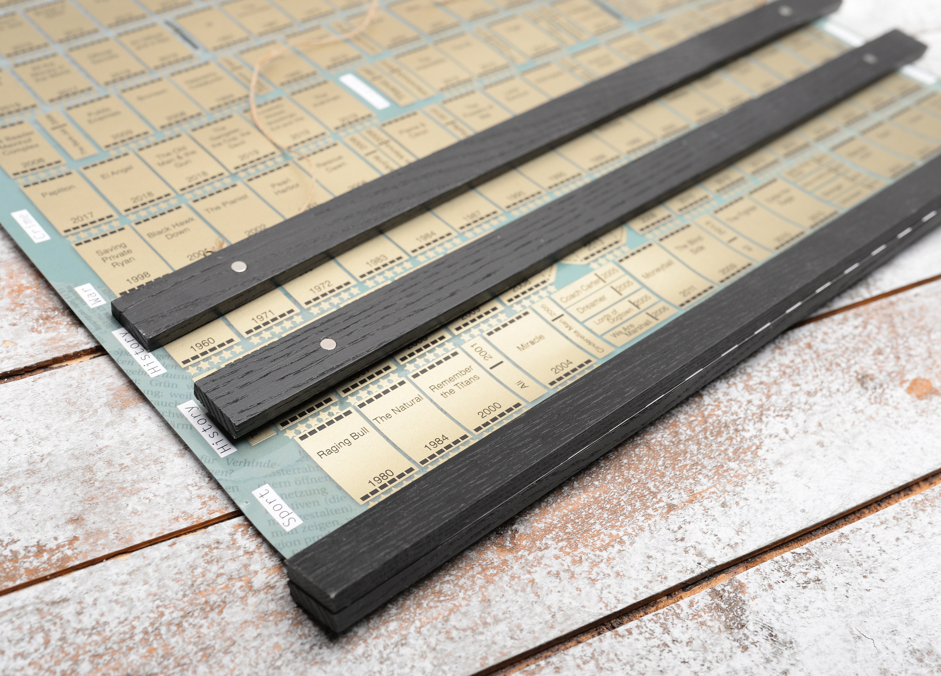 Wooden Magnetic Poster Hanger Poster Holder 16 Inches Handmade - Etsy