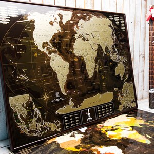 Scratch World Map Scratch off Personalized Map Travel Map - Etsy