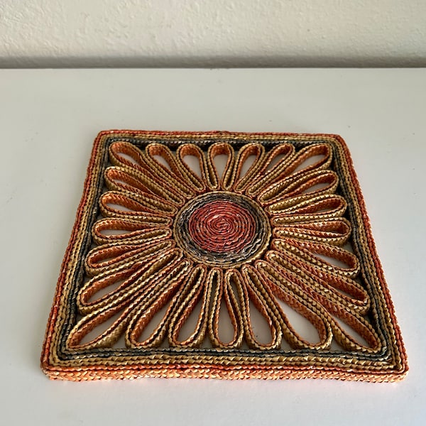 Straw Trivet - Etsy