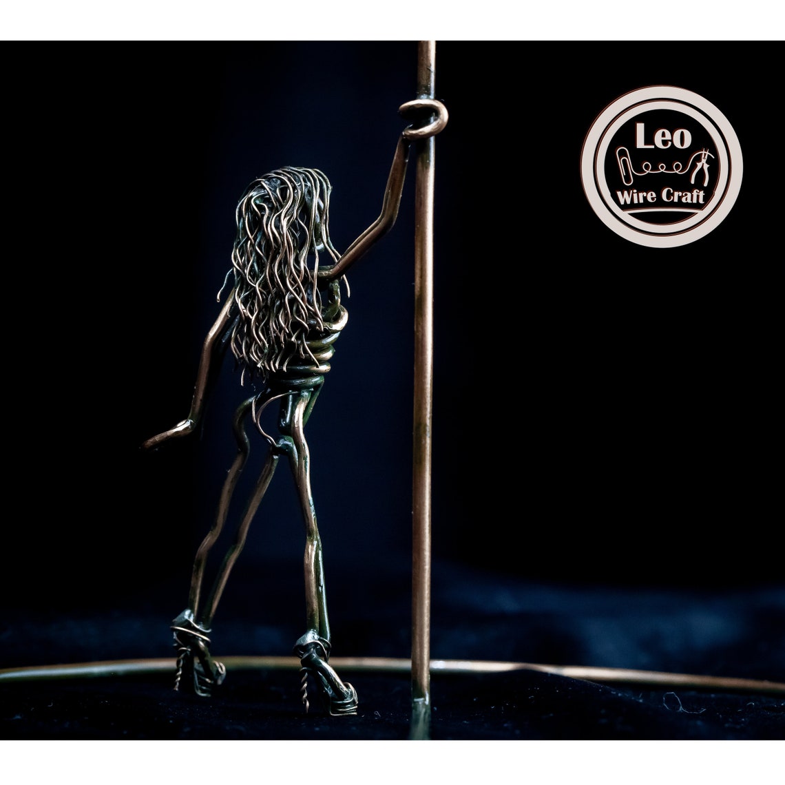 Pole Dancing Girl Figurine Metal Statuette Collectible | Etsy