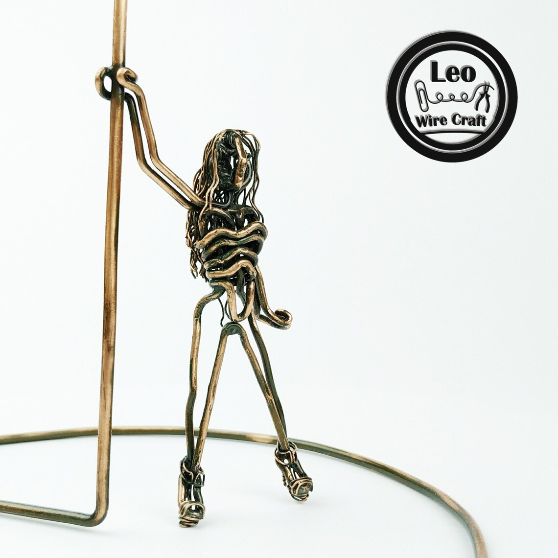 Pole Dancing Girl Figurine Metal Statuette Collectible | Etsy