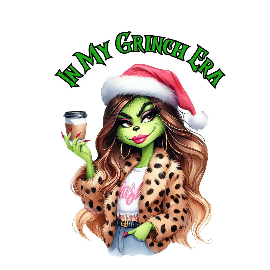 In My Grinch Era Green Girl PNG File - Etsy