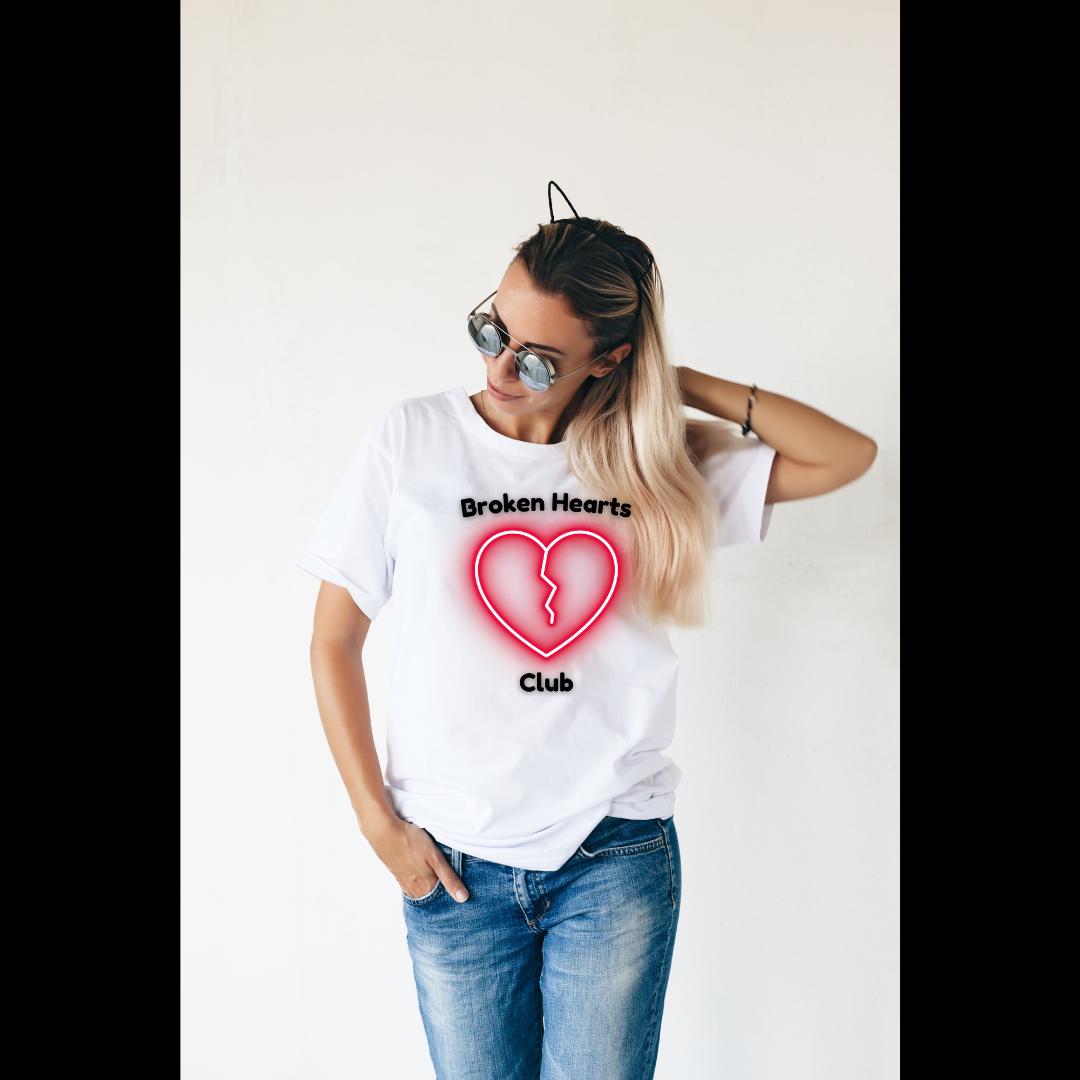 Neon Broken Hearts Club Downloadable PNG File - Etsy