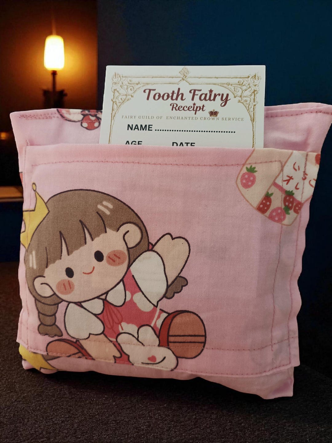 Tooth Fairy Cushion and Certificate for Girls Princess Material With ...