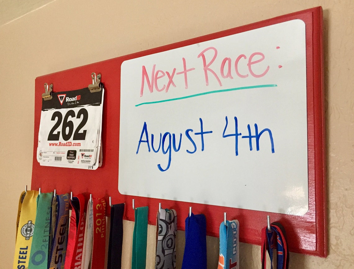 Running Medal Holder Medal Display Rack Race Bib Holder - Etsy
