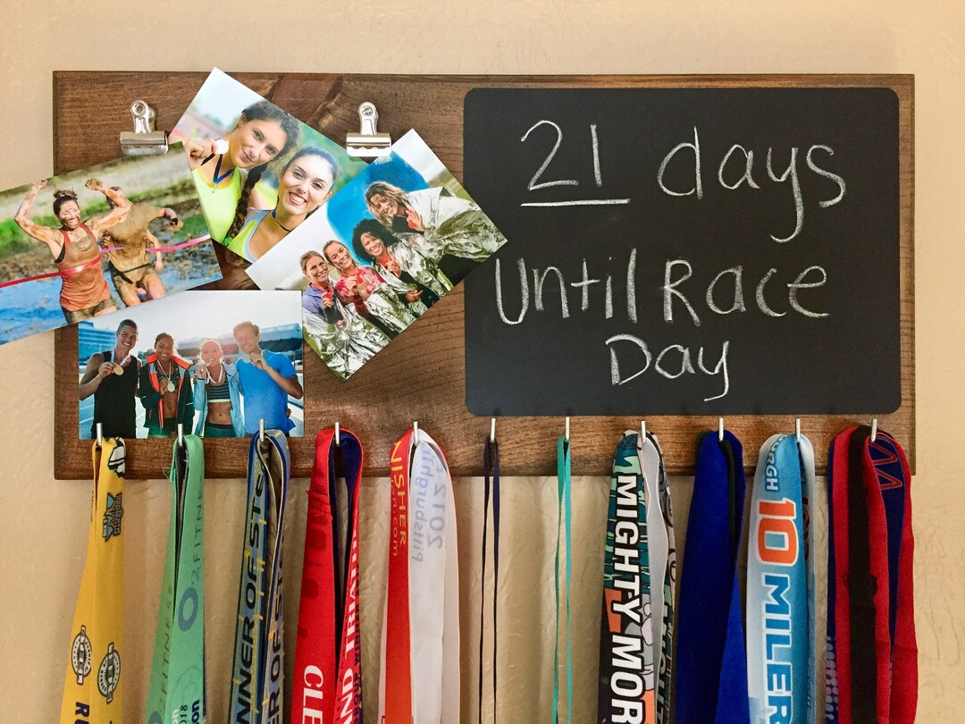 Running Medal Holder, Medal Display Rack, Race Bib Holder, Marathon ...