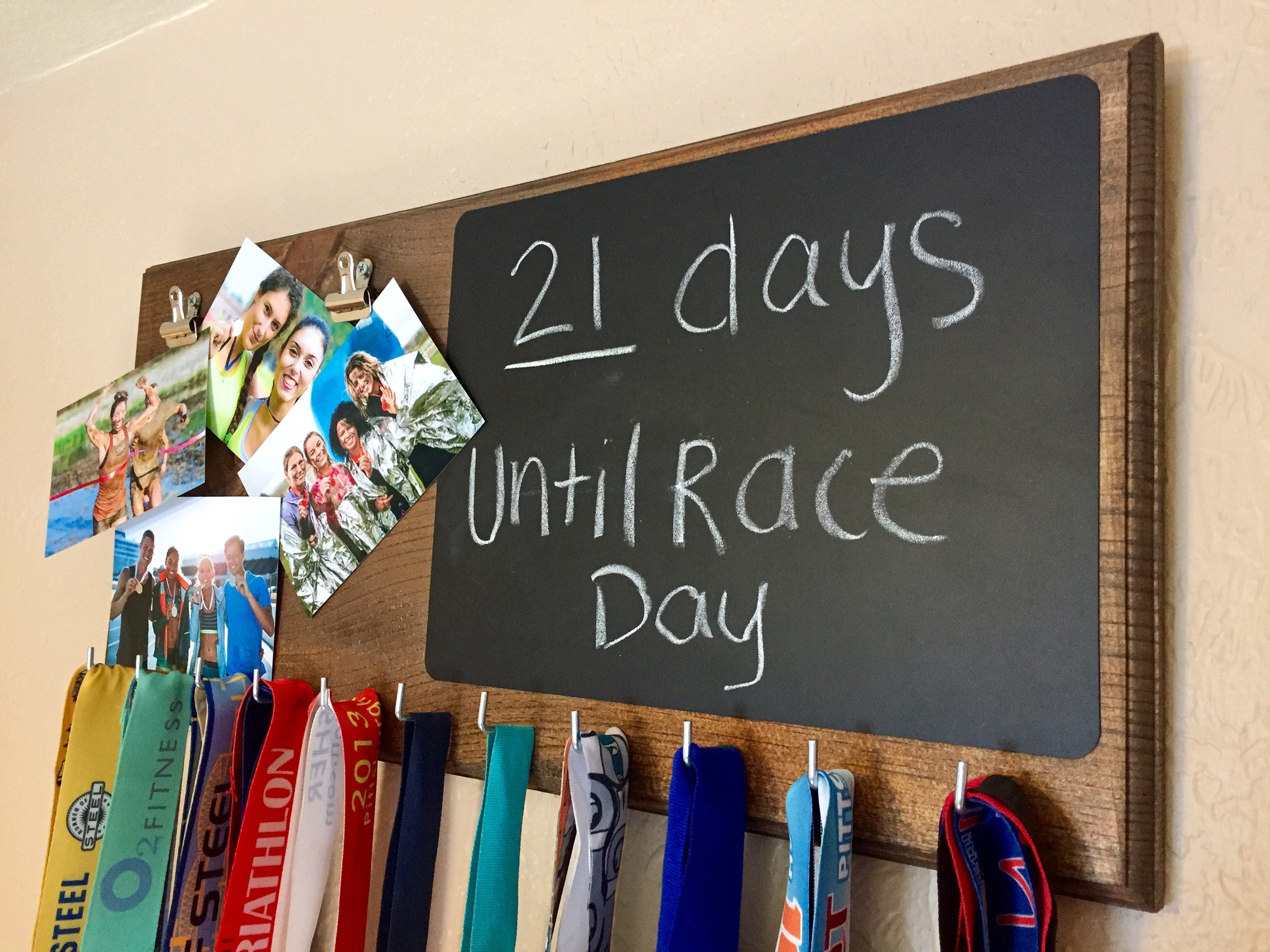 Running Medal Holder, Medal Display Rack, Race Bib Holder, Marathon ...