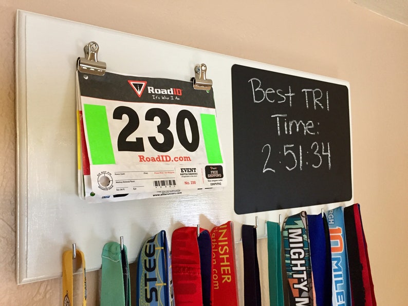 Running Medal Holder, Medal Display Rack, Race Bib Holder, Marathon ...