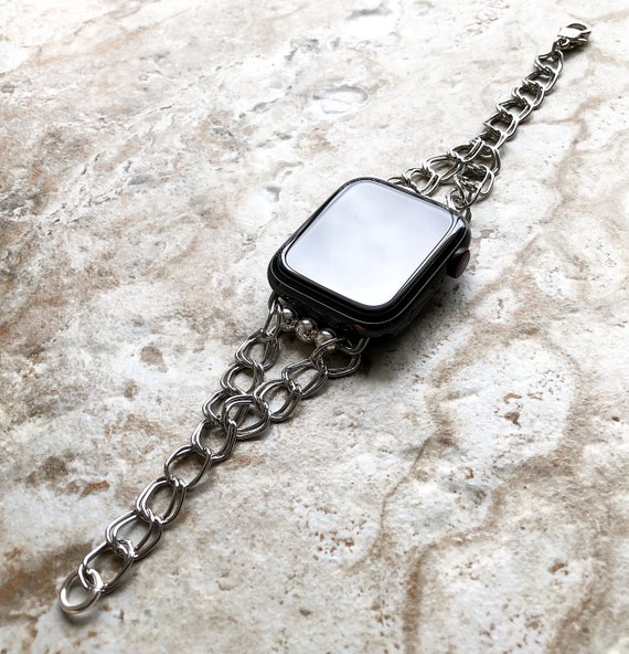 Apple Double Links Silver Color Bracelet Chain for Iwatch 38mm | Etsy