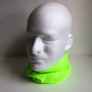 Fluorescent Green Neon Face Mask New Scarf Multi Functional Seamless ...