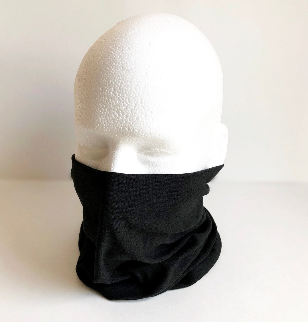 Black Color Face Mask Scarf New Multi Functional Seamless Protective ...