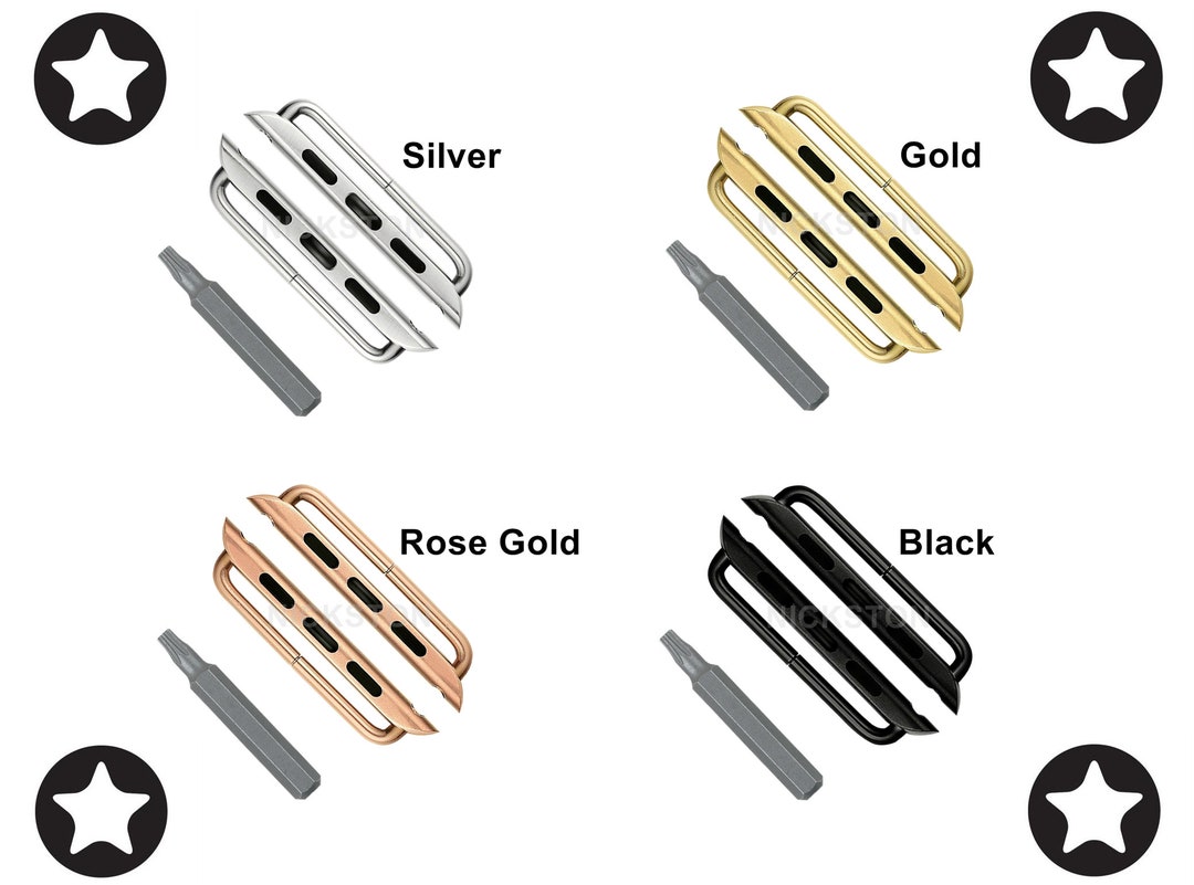 Apple Rose Gold Silver Black Band Adapters for Iwatch Ultra 2 49mm and ...